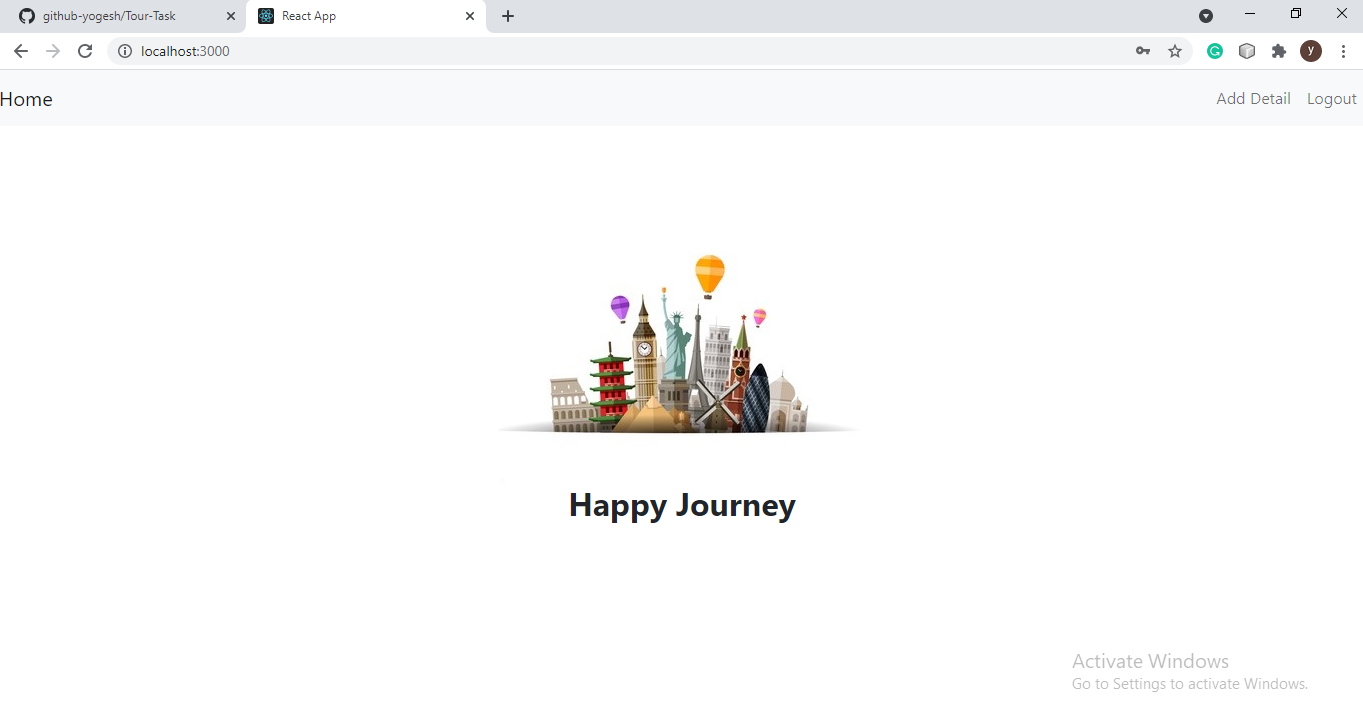 GitHub - github-yogesh/Tour-Task