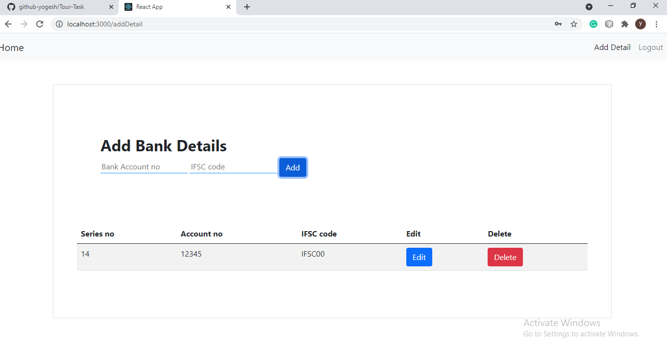 GitHub - github-yogesh/Tour-Task