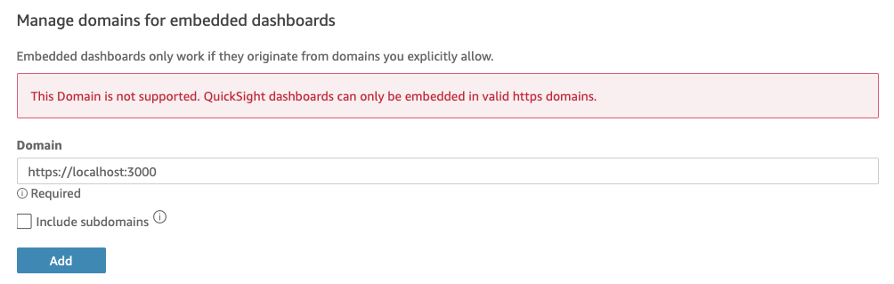 Embedding Dashboard For Local Development · Issue 92 · Awslabs Amazon Quicksight Embedding Sdk