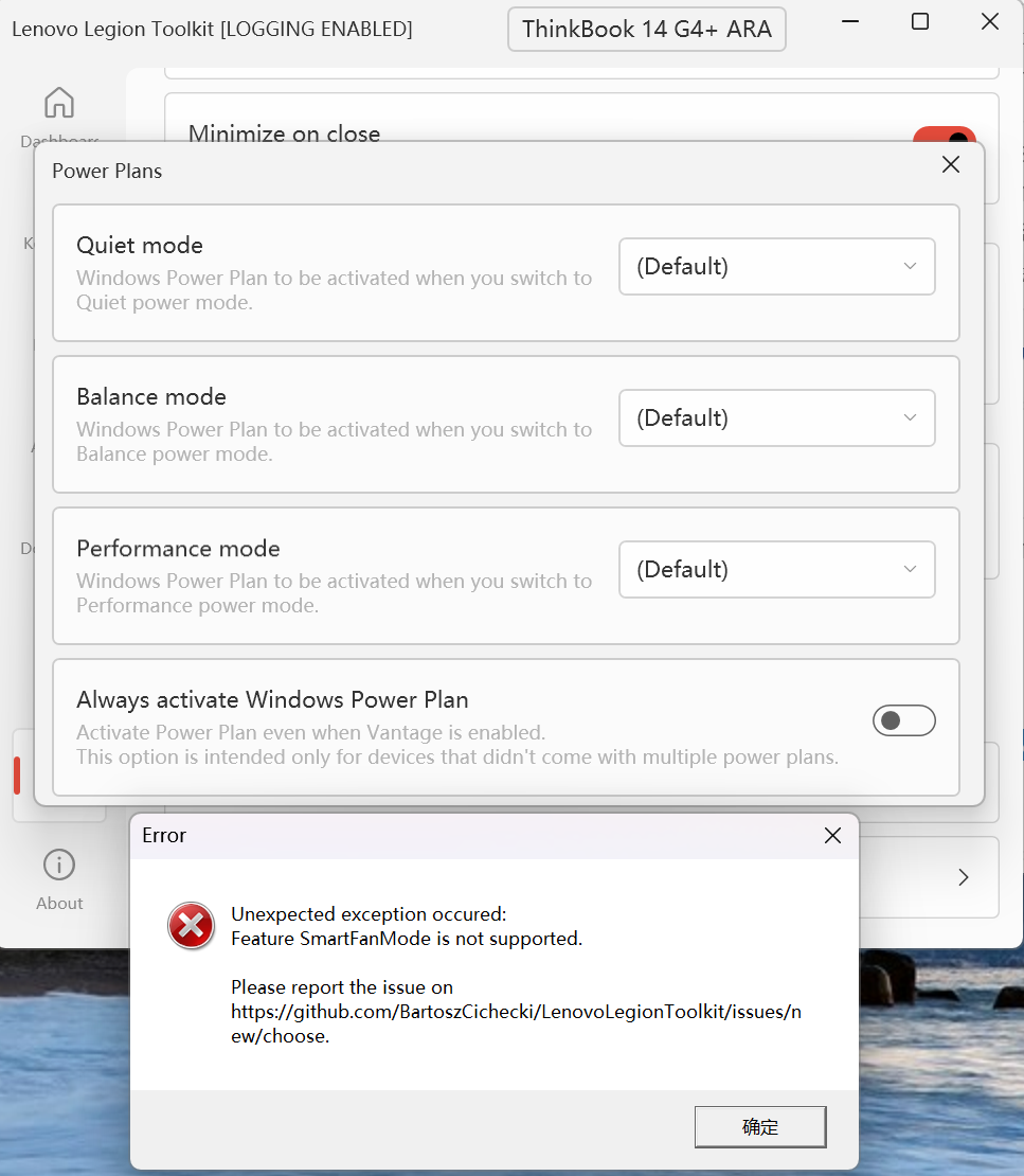 [COMPATIBILITY]: ThinkBook 14 G4+ARA · Issue #199 · BartoszCichecki/LenovoLegionToolkit · GitHub