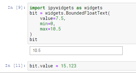 BoundedFloatText widget bug (GroovyAPI) · Issue #7831 · twosigma/beakerx · GitHub