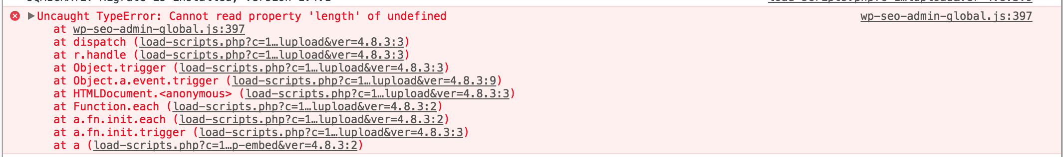 Uncaught Typeerror Cannot Read Property Length Of Undefined · Issue 8214 · Yoastwordpress