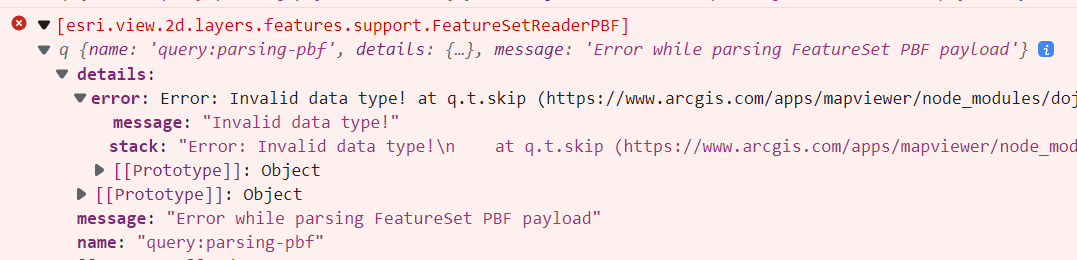 🐞Bug: PBF parsing issue with HANA DB · Issue #401 · Esri/jsapi-resources · GitHub