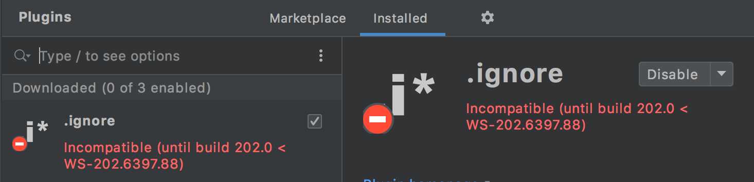 Plugin is incompatible IntelliJ IDEA 2020.2 EAP · Issue #628 · JetBrains/idea-gitignore · GitHub