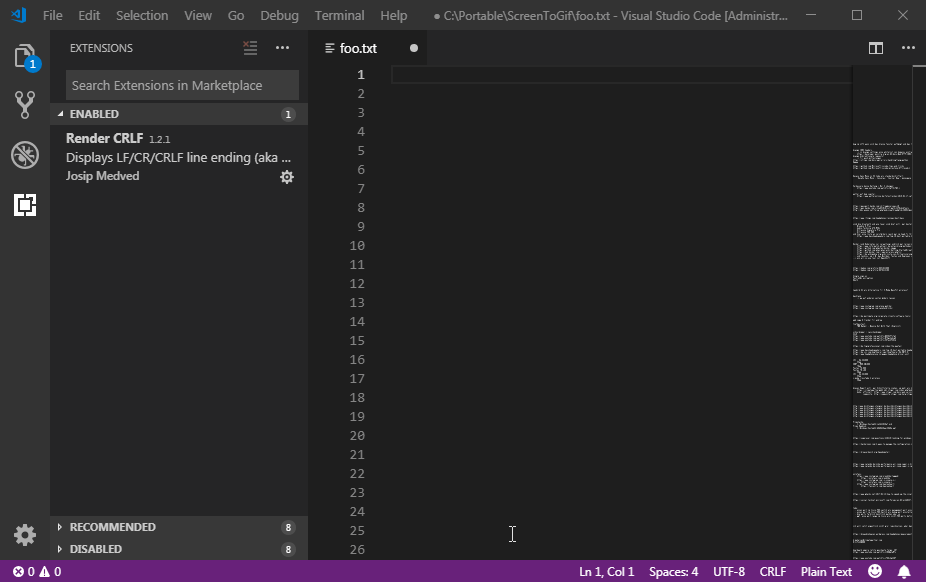 high CPU usage / lagging cursor on large documents · Issue #1 · medo64/Render-CRLF · GitHub