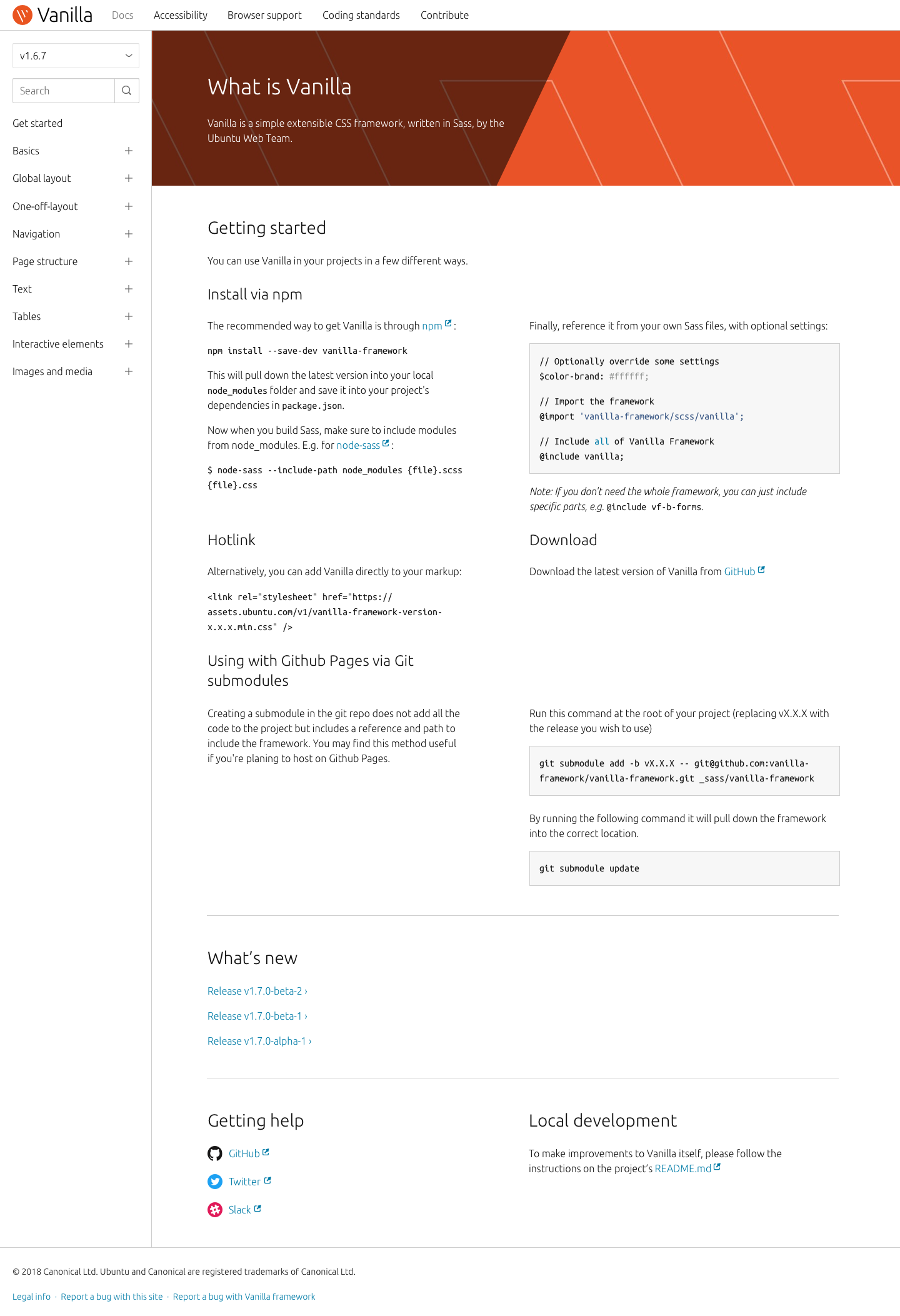 Create docs homepage template for Vanilla · Issue #222 · canonical/design-vanilla-framework · GitHub