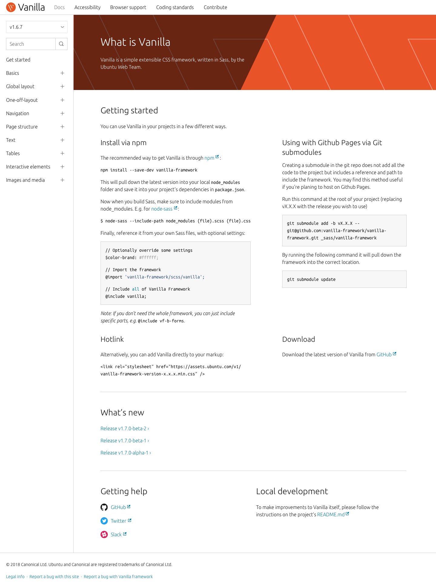 Create docs homepage template for Vanilla · Issue #222 · canonical/design-vanilla-framework · GitHub