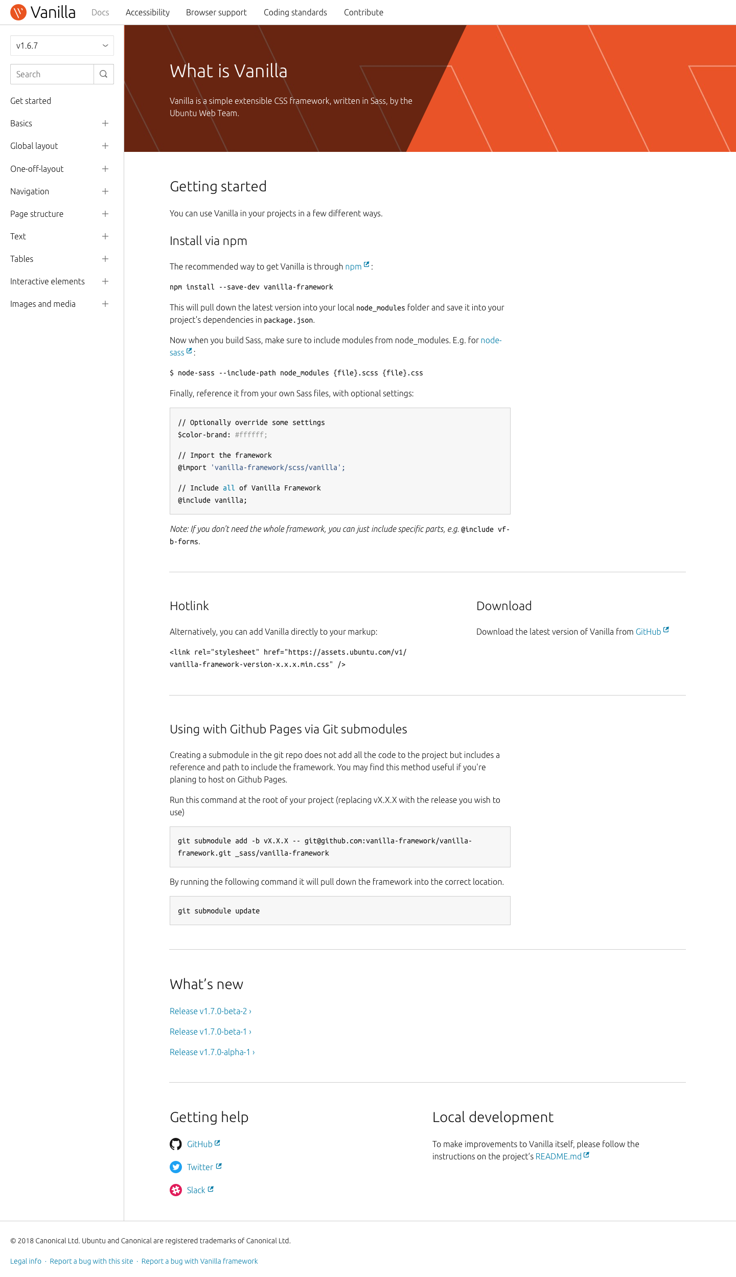 Create docs homepage template for Vanilla · Issue #222 · canonical/design-vanilla-framework · GitHub