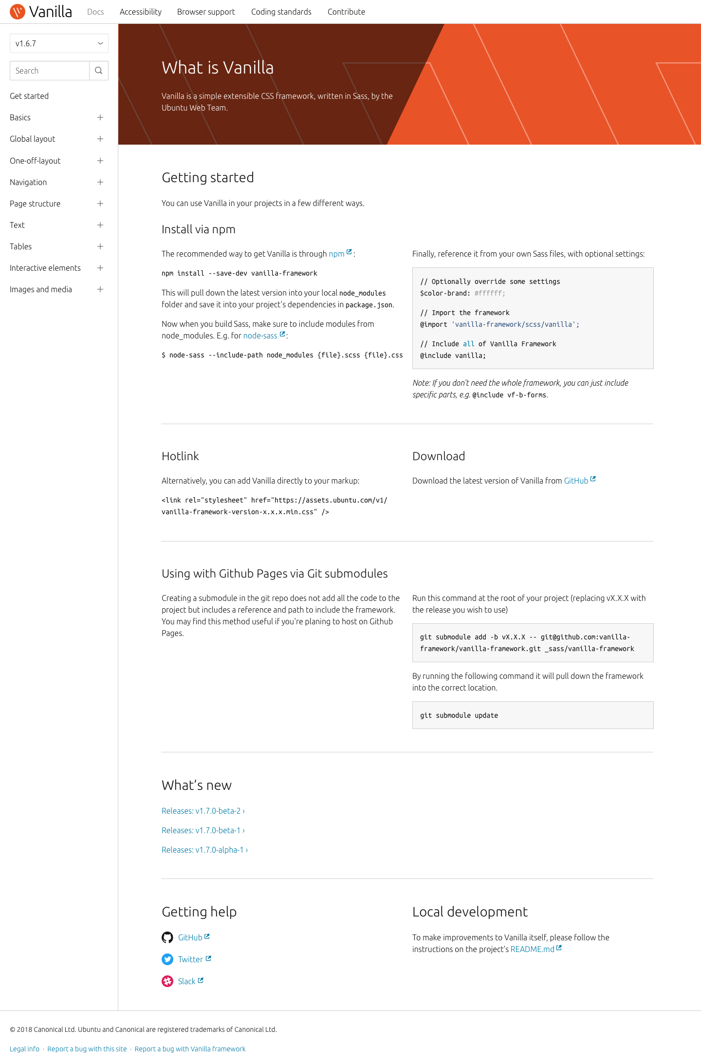 Create docs homepage template for Vanilla · Issue #222 · canonical/design-vanilla-framework · GitHub