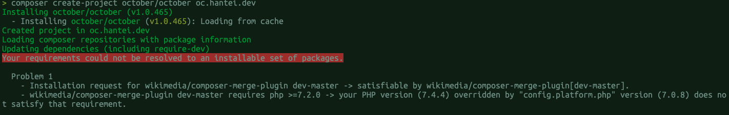 OctoberCMS installation does not work with composer create-project · Issue #5024 · octobercms ...