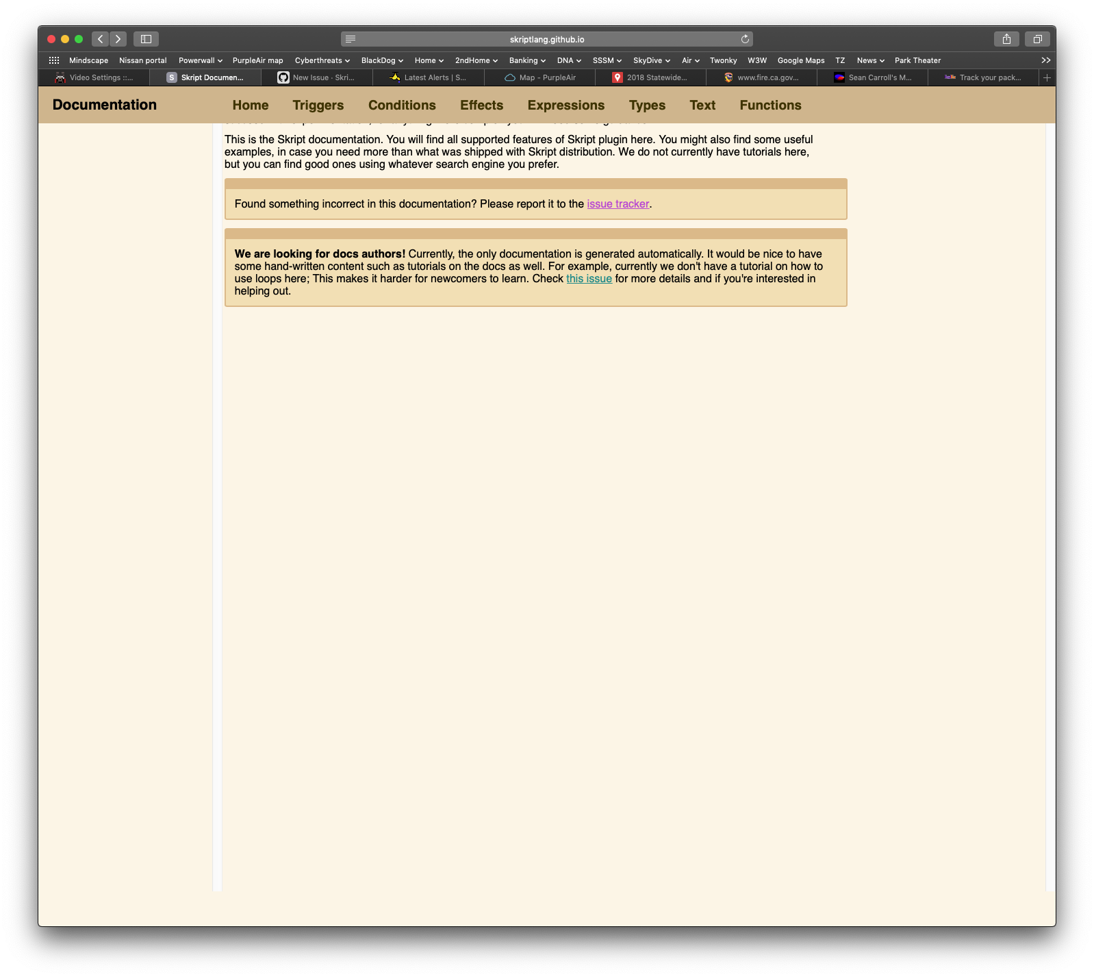 Documentation pages in different browsers · Issue #1721 · SkriptLang/Skript · GitHub