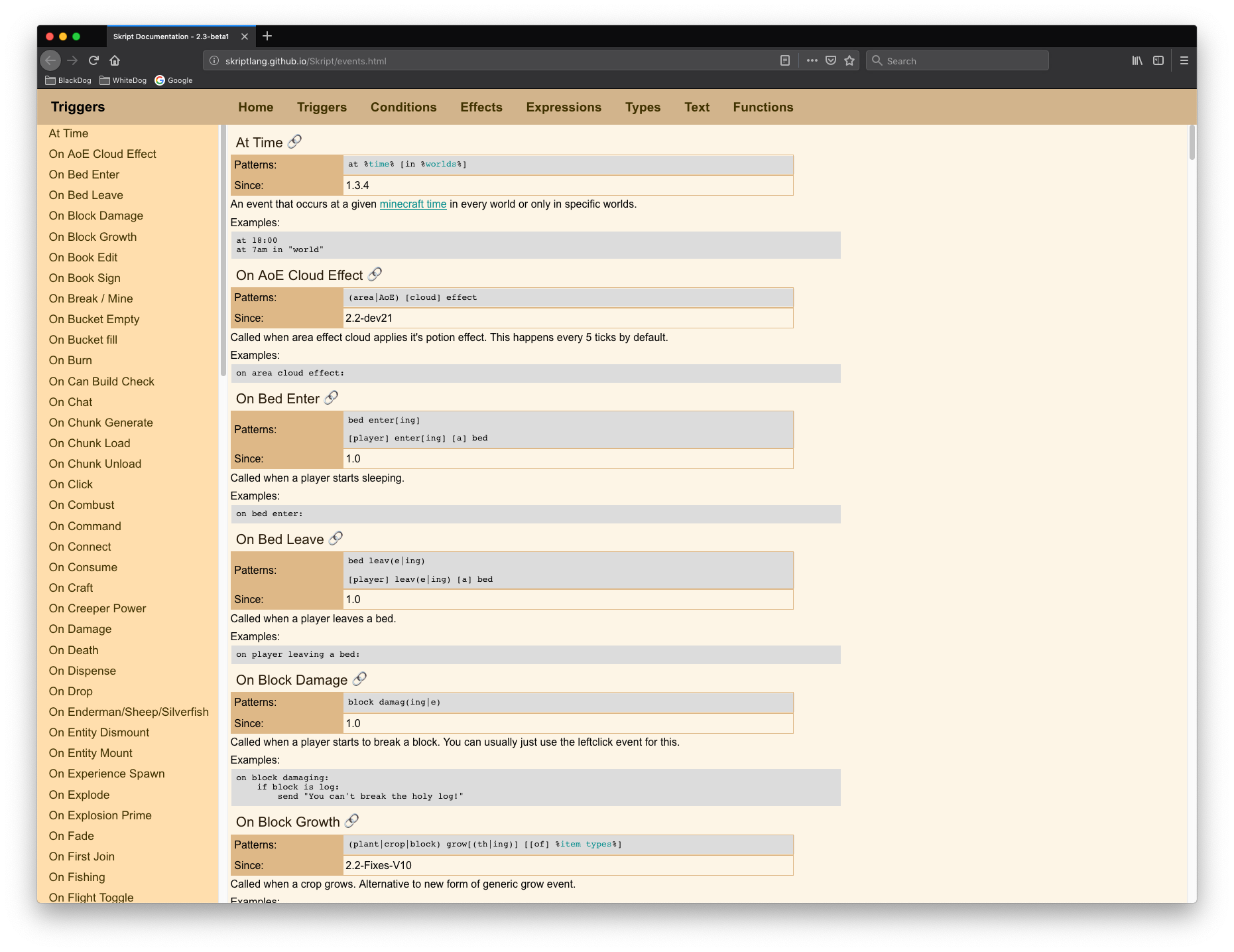 Documentation pages in different browsers · Issue #1721 · SkriptLang/Skript · GitHub