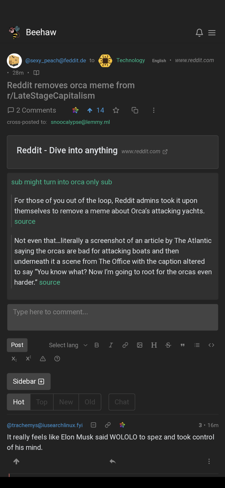 Create button to share post outside Lemmy. Ex copy url · Issue #1381 · LemmyNet/lemmy-ui · GitHub