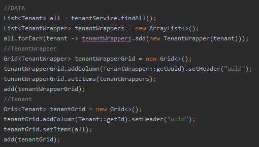 Grid with entity name "Tenant" problem · Issue #1669 · vaadin/flow-components · GitHub