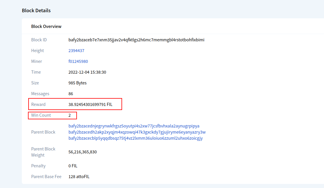 Some Blocks Win Count Is 2 And Got Double Reward Is It A Bug · Issue 9791 · Filecoin 