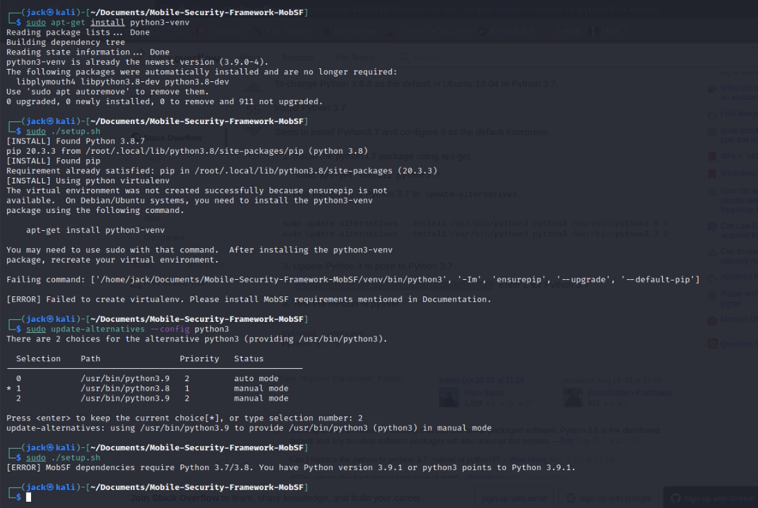 Need Update For Support Python 3 9 · Issue 1642 · Mobsf Mobile