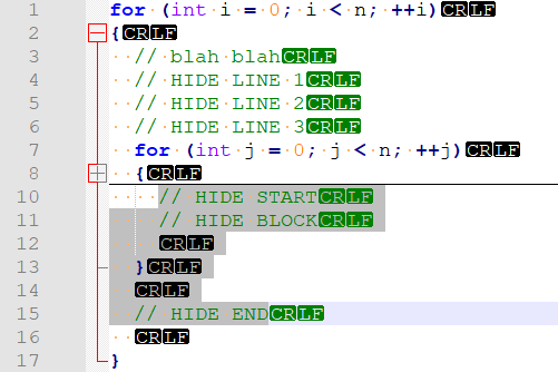 Hidden lines doesn't work with code folding · Issue #13682 · notepad ...