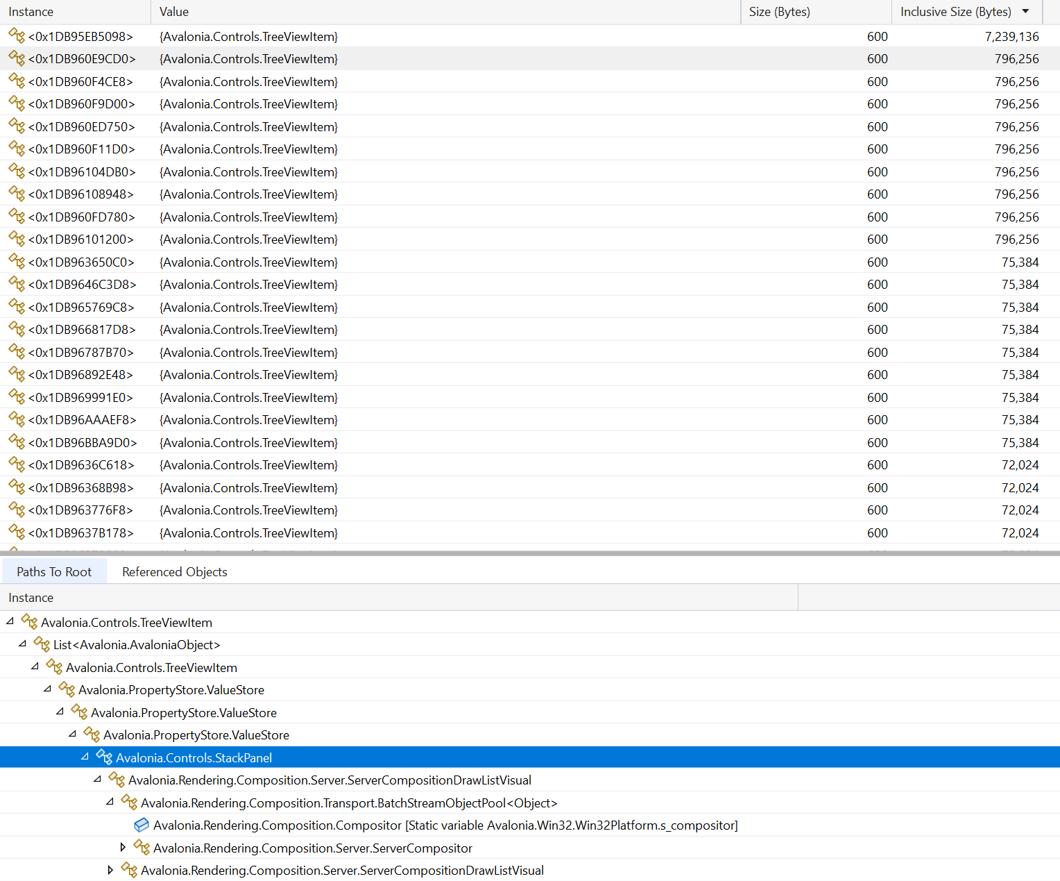 Memory leak in treeview or maybe items container generator · Issue #9662 · AvaloniaUI/Avalonia ...