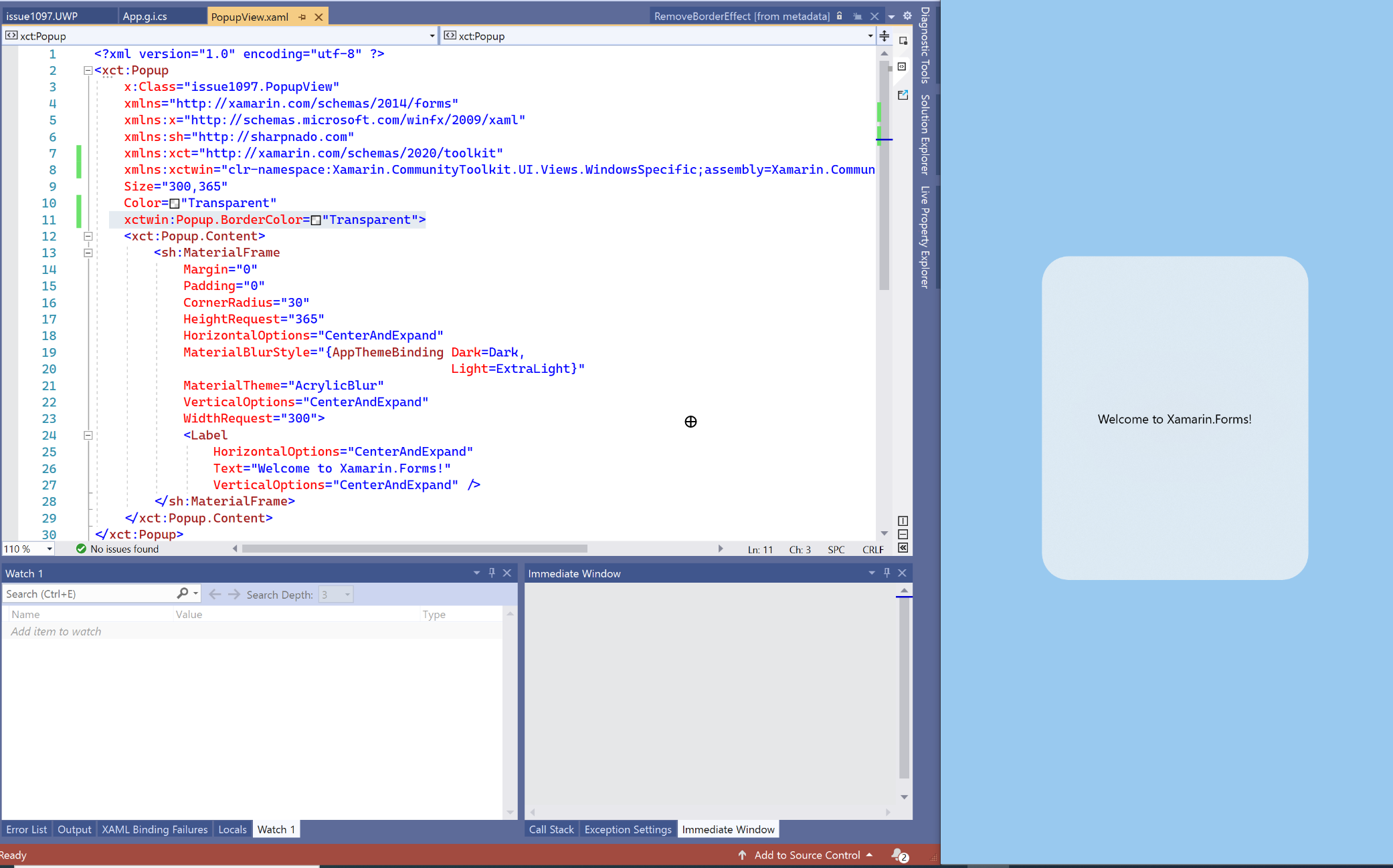 [Enhancement] Transparent background for Popup · Issue #1097 · xamarin/XamarinCommunityToolkit ...