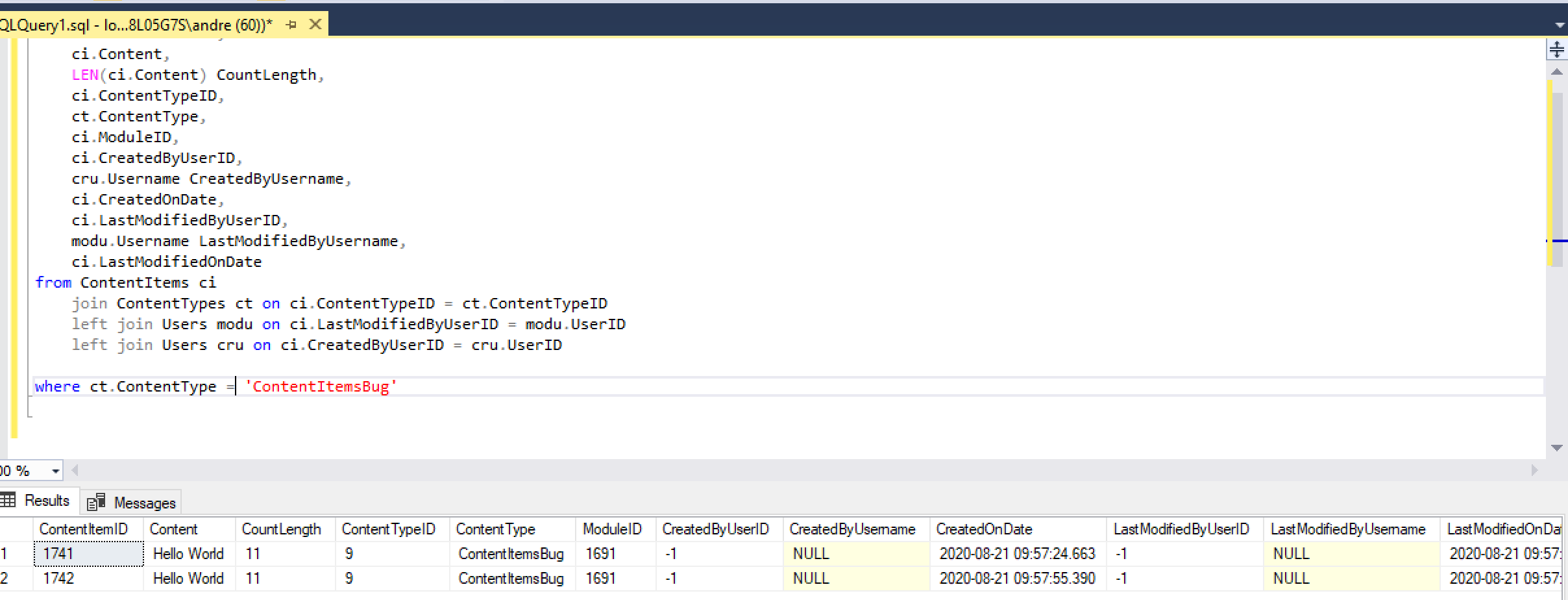 ContentController.AddContentItem Does Not Update CreatedByUserId/LastModifiedByUserId · Issue ...