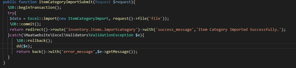 CustomValidationMessage Not Working · Issue #2441 · SpartnerNL/Laravel-Excel · GitHub