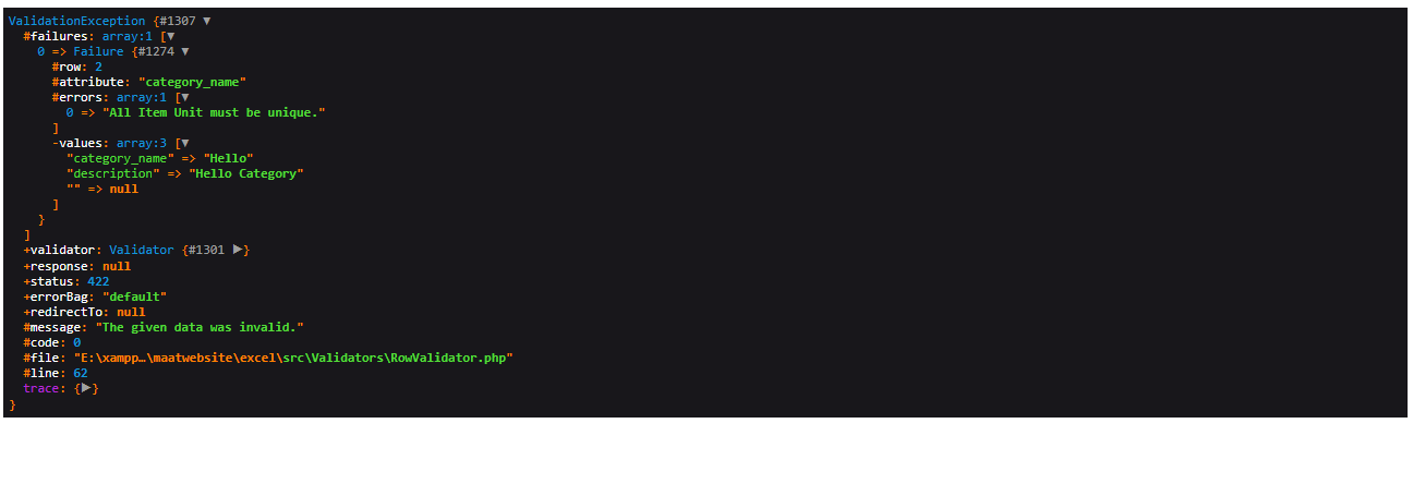 CustomValidationMessage Not Working · Issue #2441 · SpartnerNL/Laravel-Excel · GitHub