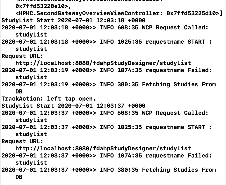 iOS App error in getting study list from WCP · Issue #59 · PopMedNet-Team/FDA-My-Studies-Mobile ...