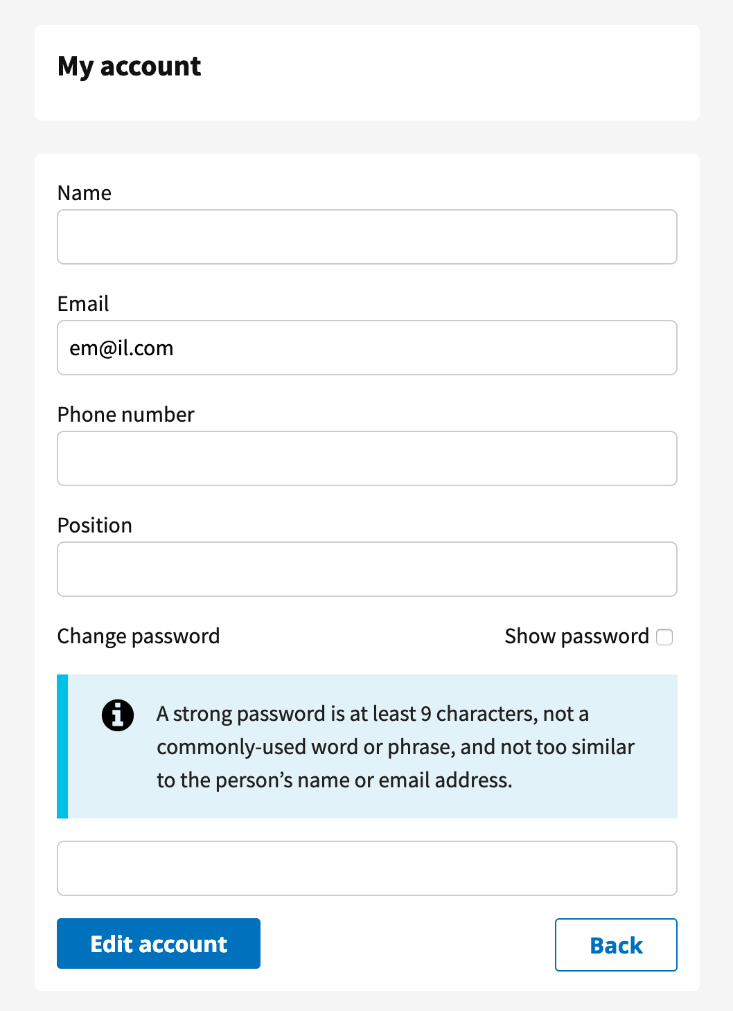 Create a UX for users to change their passwords · Issue #1274 ...