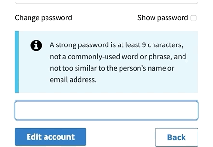 Create a UX for users to change their passwords · Issue #1274 ...