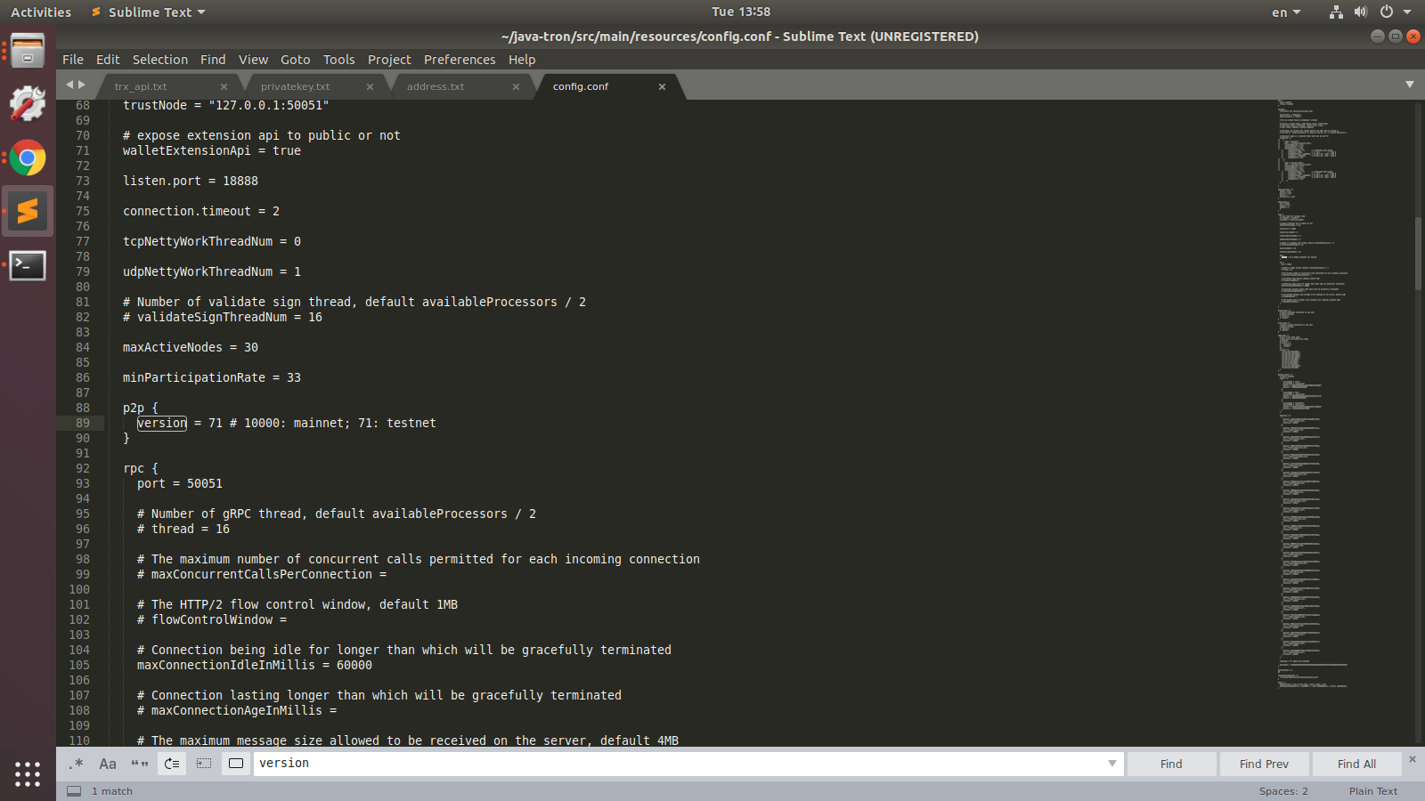 No sync block when running a local node and connecting to the public ...