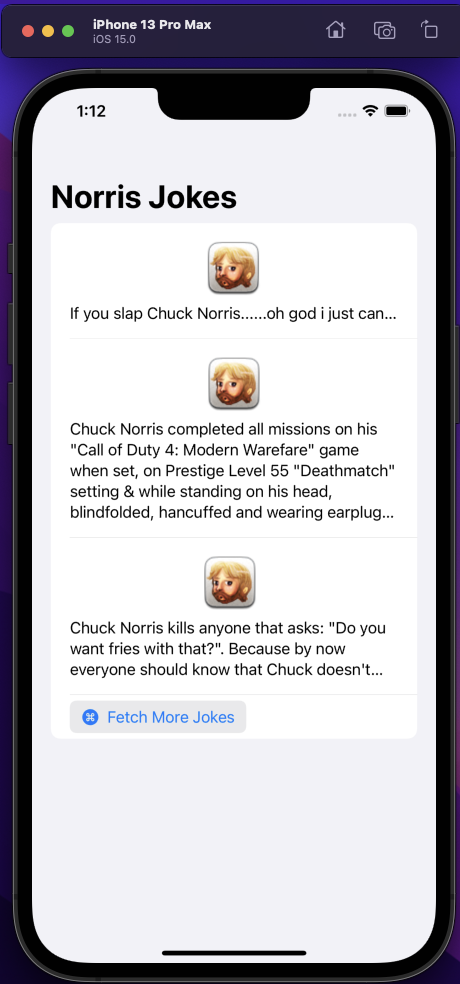 GitHub - ndiritumichael/Chuck-Norris-Jokes-SwiftUI: An app to fetch jokes from the chucknorris ...