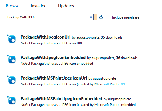 [Bug]: VS PM UI does not display JPEG icons for packages · Issue #11144 · NuGet/Home · GitHub
