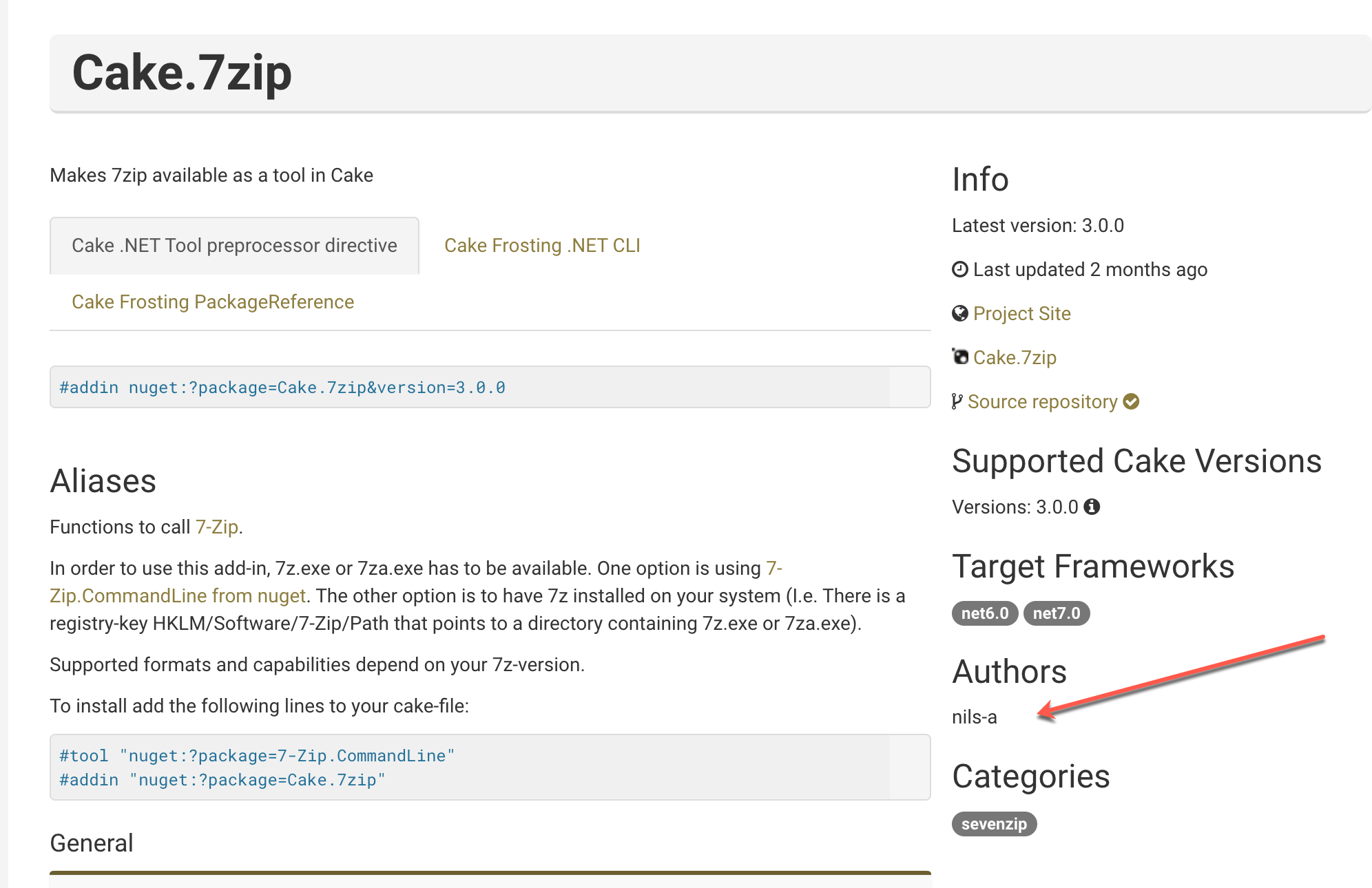 Add hyperlink to Cake extension's author in the website · Issue #2550 · cake-build/website · GitHub