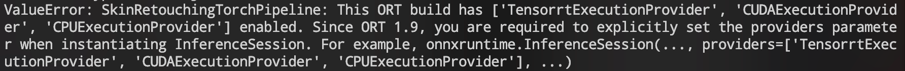 onnxruntime version problem · Issue #148 · modelscope/facechain · GitHub