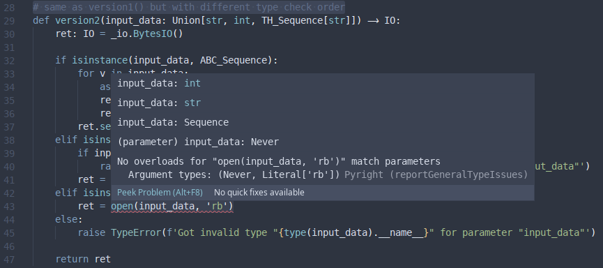 Type check order causes errors due to incorrect type deduction · Issue ...