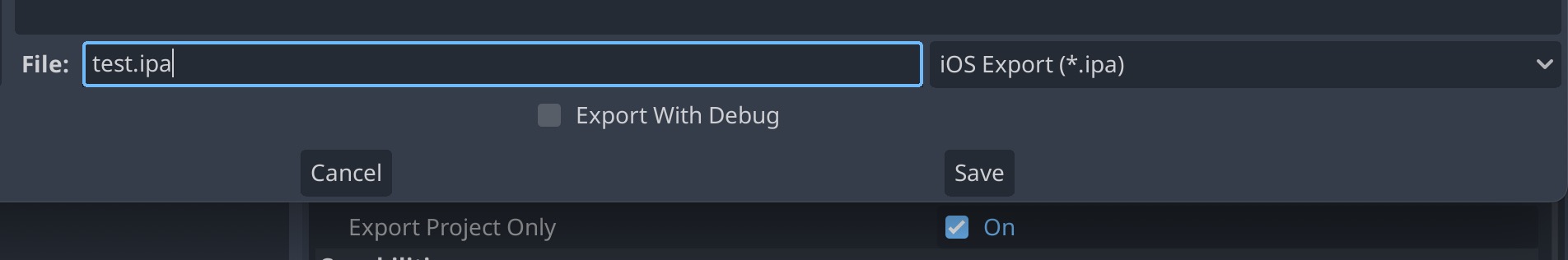 iOS Export dialogue for XCode project export still shows .ipa extension · Issue #81364 ...