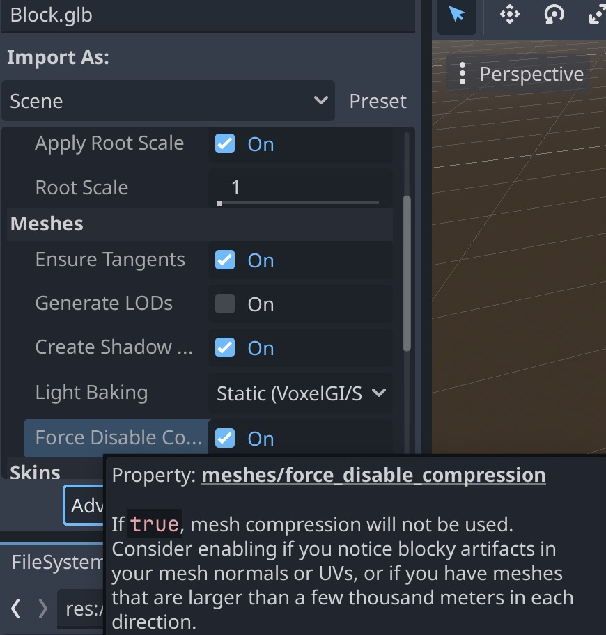Advanced mesh import dialogue missing parameter tooltips · Issue #83484 · godotengine/godot · GitHub