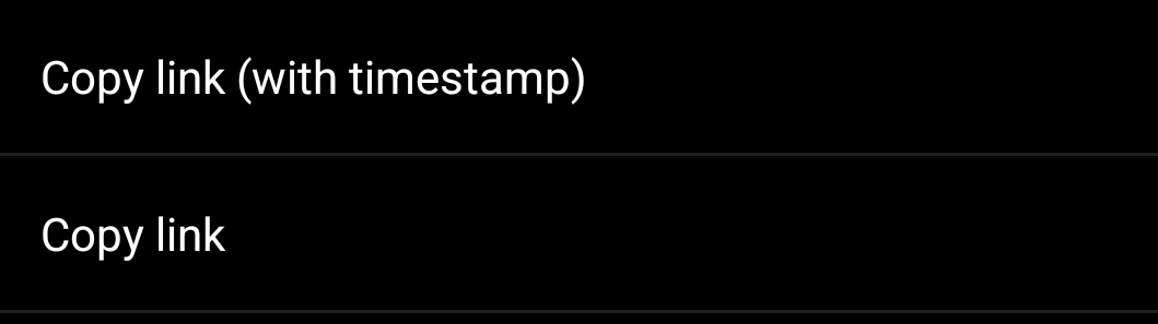 Setting to add a Copy Link/Copy Link with timestamp buttons · Issue #281 · ReVanced/revanced ...
