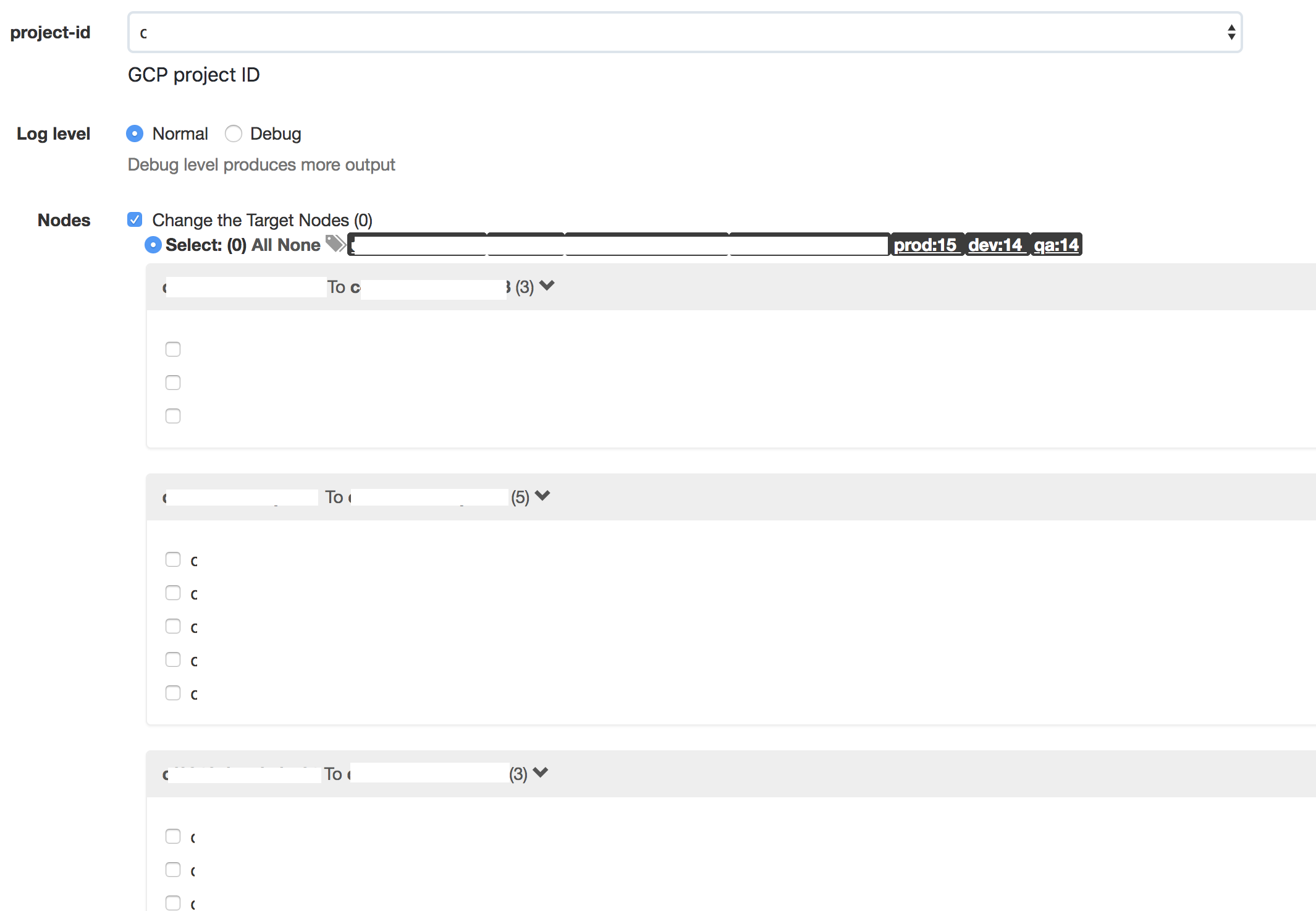 Feature request: ability to select individual nodes when using variables/${options} as node ...