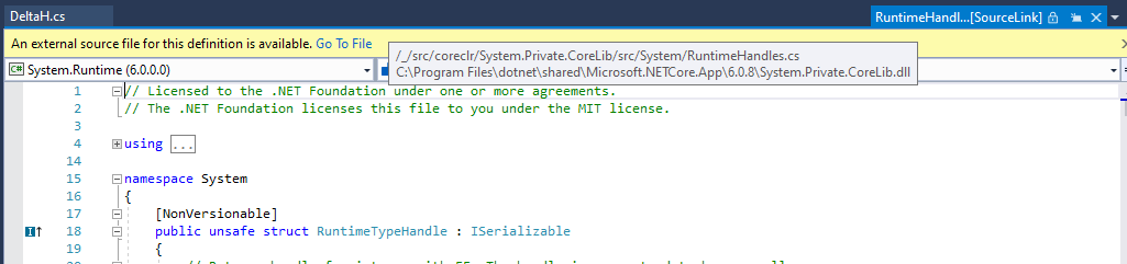 Expected behavior for Go To Definition for metadata references · Issue #24349 · dotnet/roslyn ...