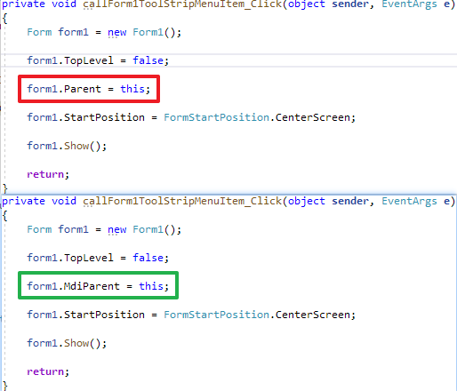 vs2022 17.3.5 .net 4.8 c# mdi child form cannot show at centerparent ...