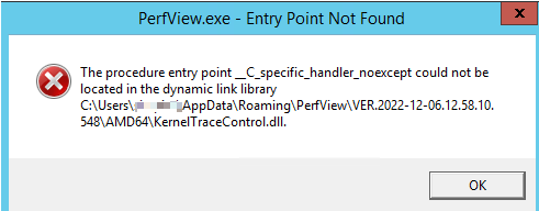 3.0.6 collect not working on Win server 2012R2 - The specified procedure could not be found ...