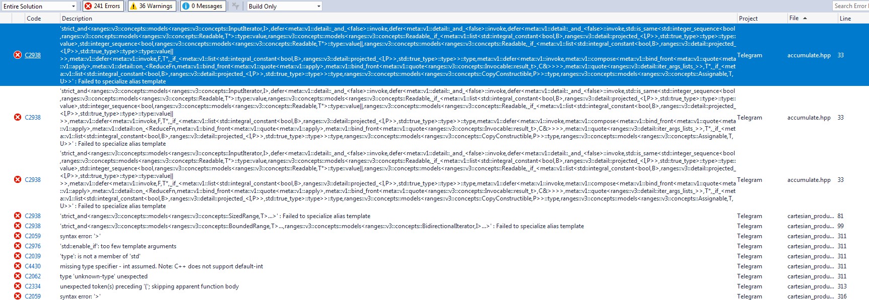 VS2017 Build failure due to range-v3 change · Issue #5456 · telegramdesktop/tdesktop · GitHub