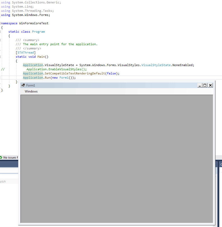 AccessViolationException with MenuStrip and VisualStyleState.NoneEnabled · Issue #1602 · dotnet ...