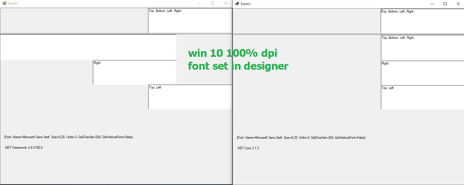 Controls With Anchor Right Scaling Bugs Inside Splitcontainer · Issue 3168 · Dotnetwinforms