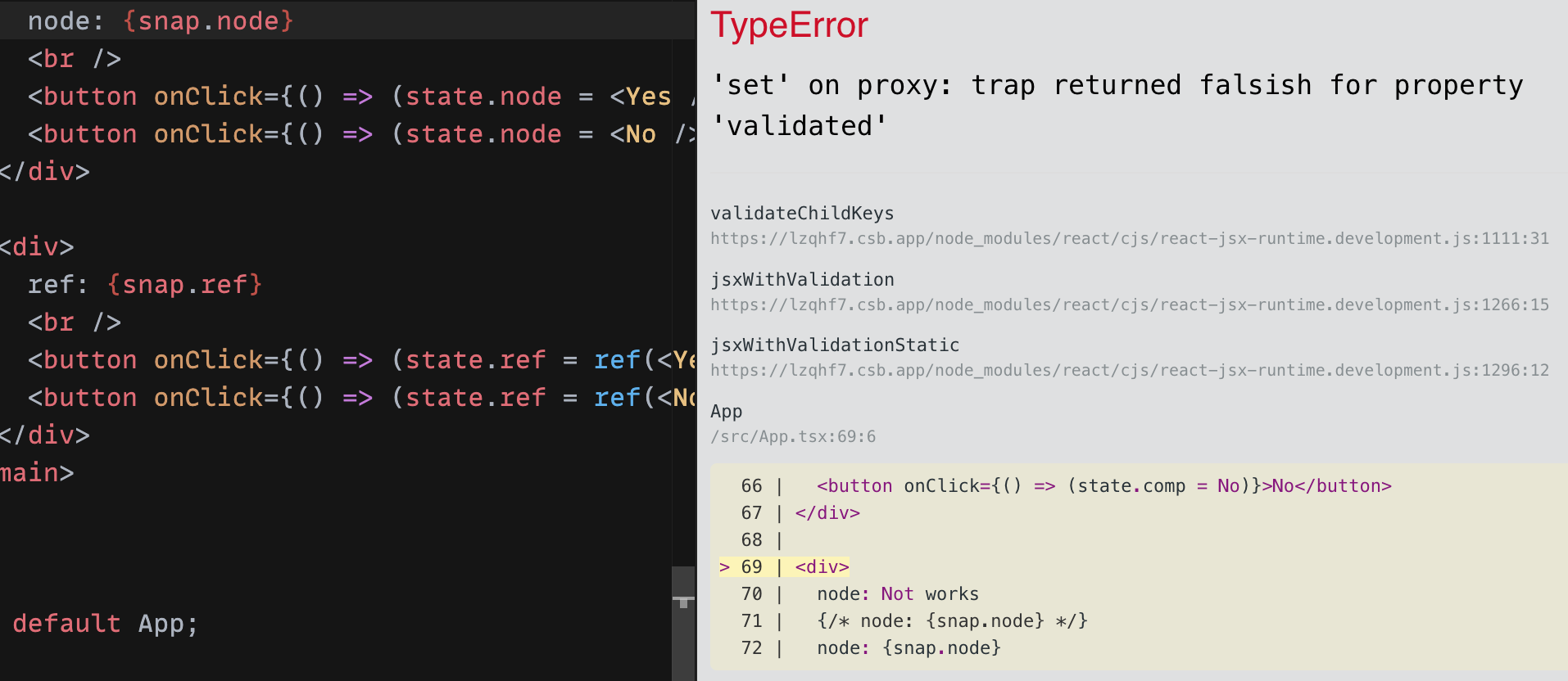 allowed store ReactElement in state · Issue #510 · pmndrs/valtio · GitHub