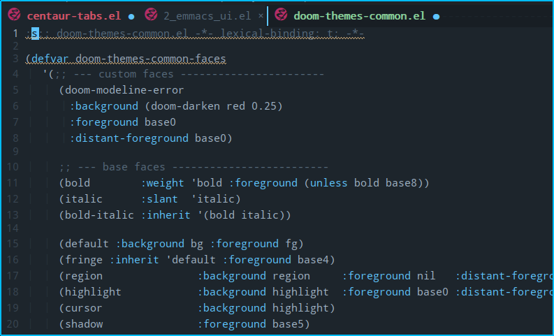 Centaur-tabs theming · Issue #291 · doomemacs/themes · GitHub