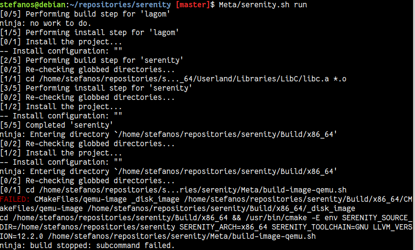 Meta: serenity.sh run cannot build image since 45e22dafb3 · Issue #16176 · SerenityOS/serenity ...