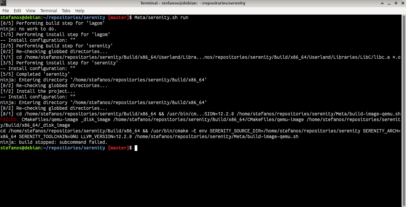 Meta: serenity.sh run cannot build image since 45e22dafb3 · Issue #16176 · SerenityOS/serenity ...