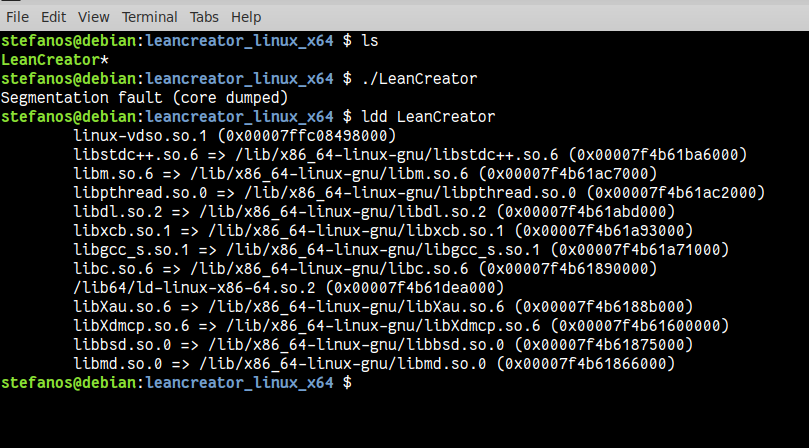 Segfault for linux_x64 · Issue #5 · rochus-keller/LeanCreator · GitHub